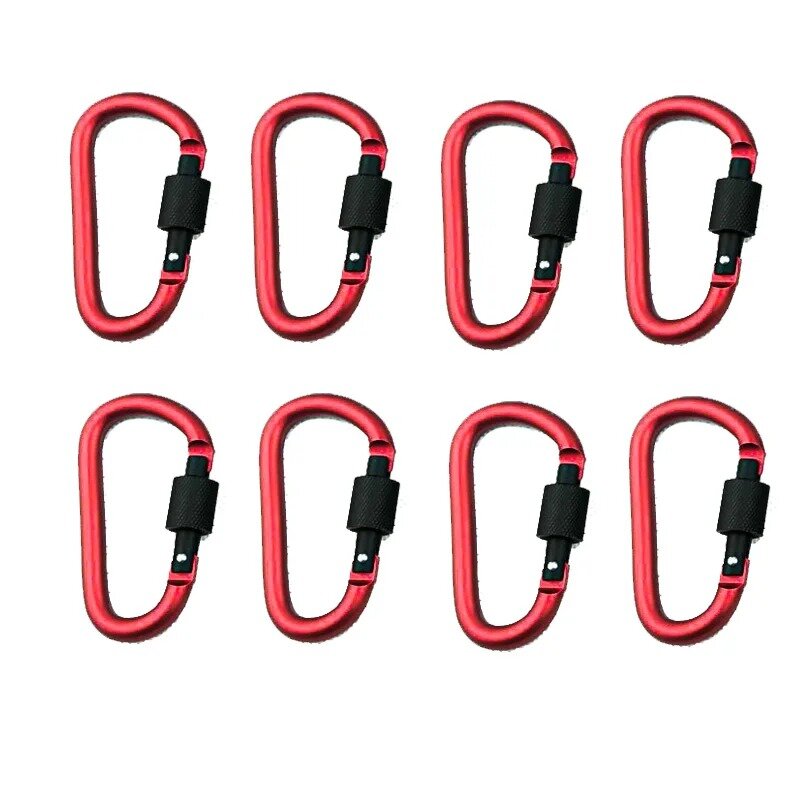 8шт висит алюминиевый карабинер d-кольцо брелок брелок кемпинг Snap Hook Kit