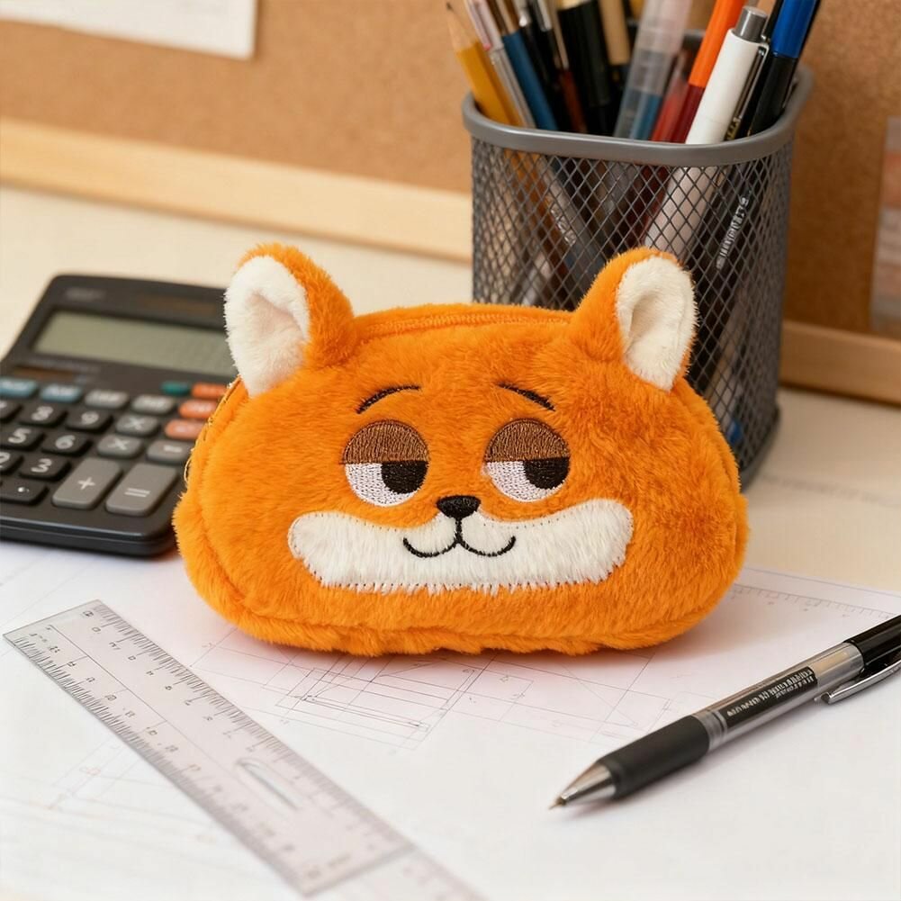 Сумасшедший город животных Плюшевый пенал для карандашей