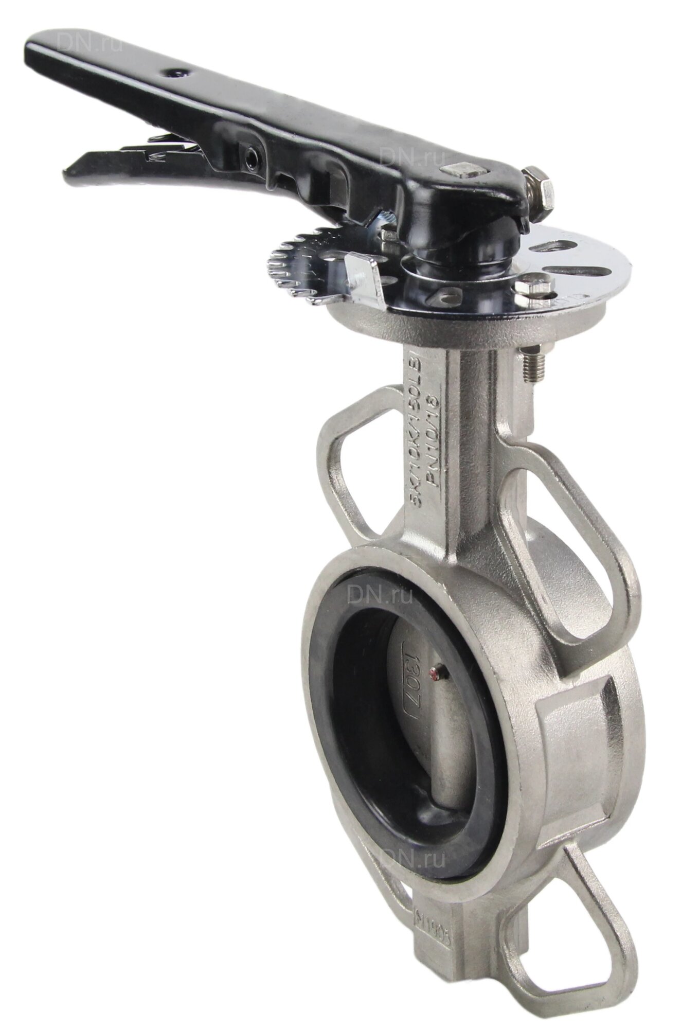 Затвор дисковый поворотный DN.ru 316L-316L-EPDM Ду65 Ру16 с рукояткой