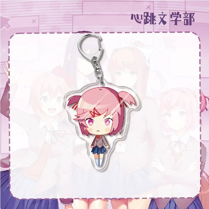 Брелок Doki Doki Literature Club! Моника Натсуки Bandai Розовый, 5