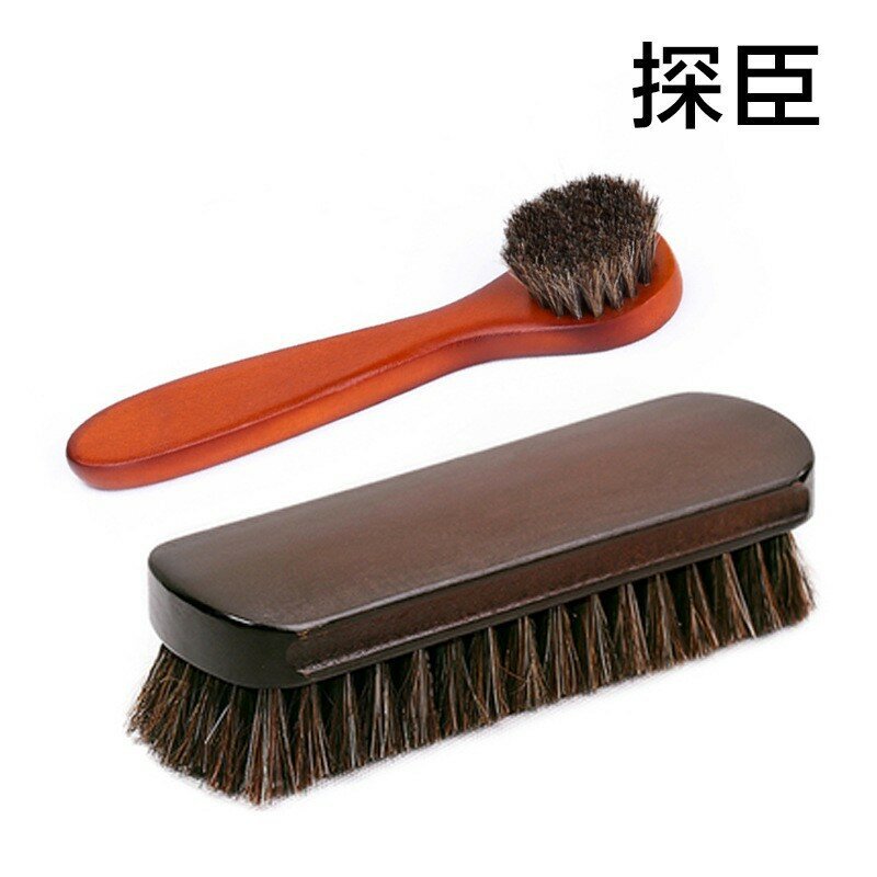 Иностранный Торговля Высококачественная щетка из конского волоса для полировки маслом, очистки и удаления пыли, мягкая щетина для обуви, набор инструментов для чистки обуви