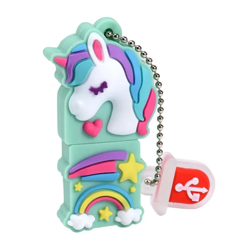 JASTER мультфильм новый единорог флэш-накопитель 64 ГБ 32 ГБ USB флэш-накопитель 16 ГБ 8 ГБ 4 ГБ флэш-накопитель u диск модный подарок