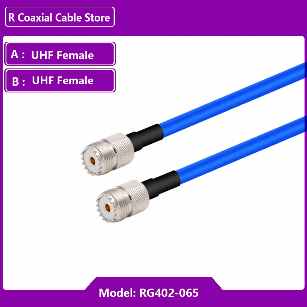 RG402 коаксиальный кабель UHF Female - UHF Female, 30CM