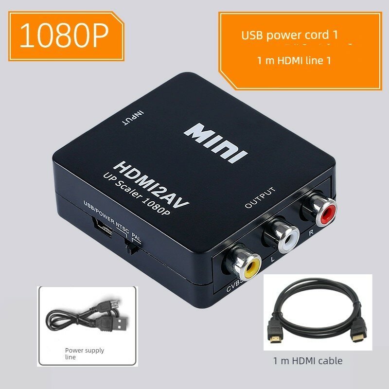 Конвертер HDMI в AV+HDMI для сетевых приставок, игровых консолей Xbox, ноутбуков, подключения к старым телевизорам,