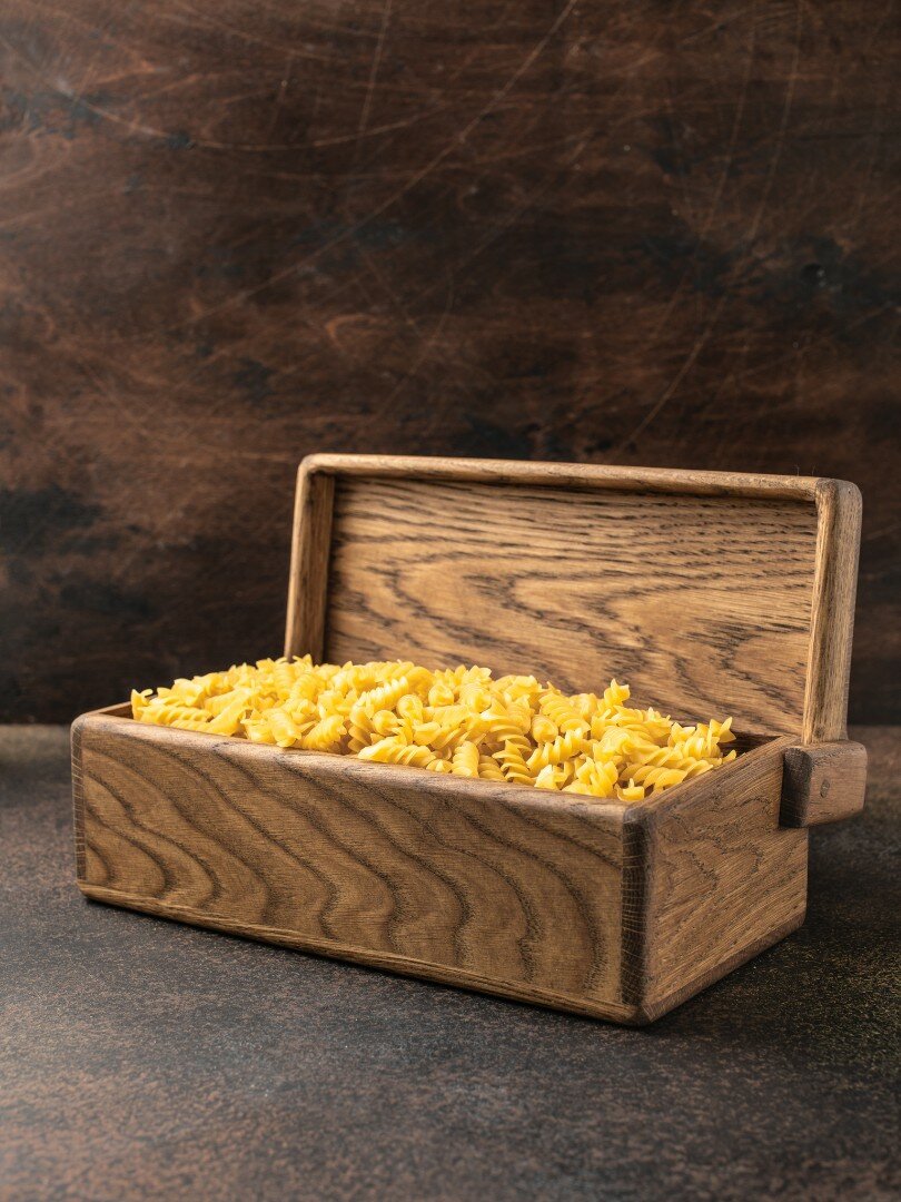 Коробка с крышкой для хранения из светлого дуба