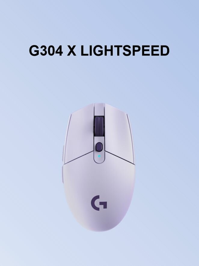 Logitech Игровая мышь беспроводная G304 X LIGHTSPEED, сиреневый