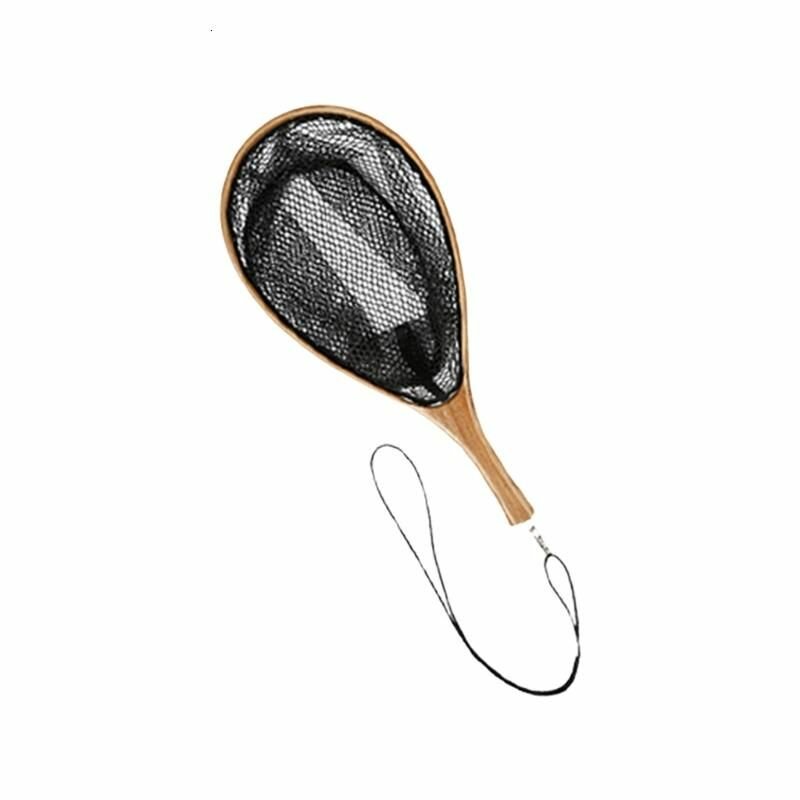 Подсачек с шнурком для морской рыбалки, деревянные ручки, - S
