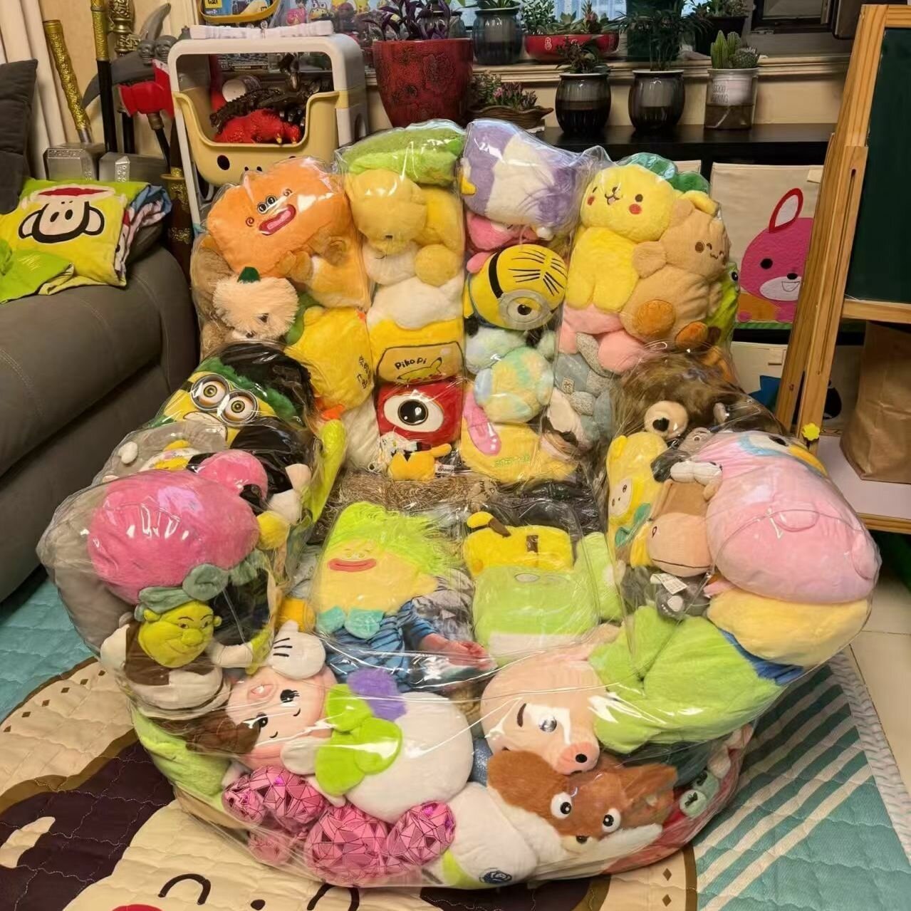 Прозрачный надувной диван, ленивый диван для одной спальни, маленький милый диван для арендного дома, подарок на День святого Валентина, день рождения, DIY