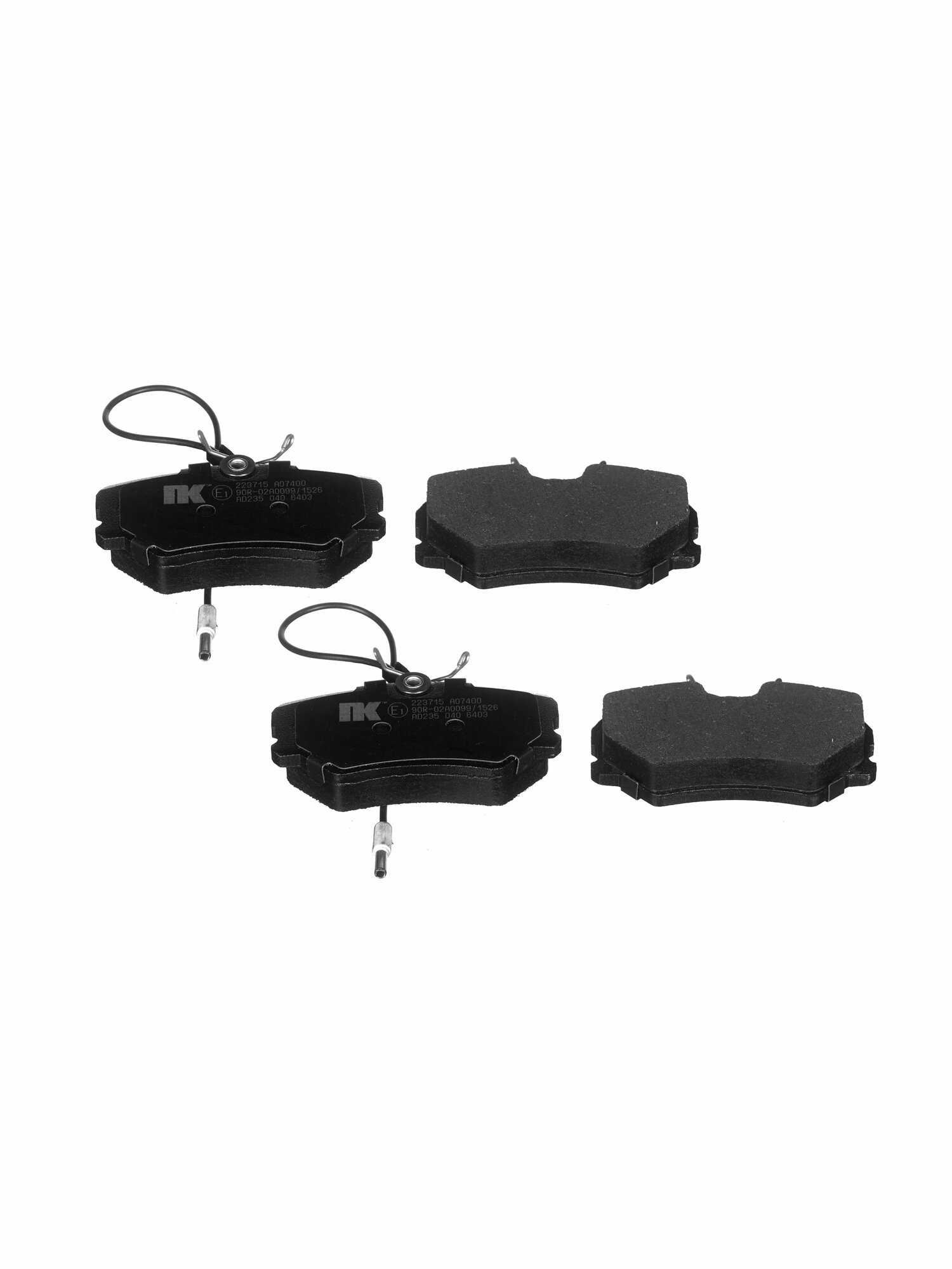 Колодки тормозные дисковые передние NK (223715)