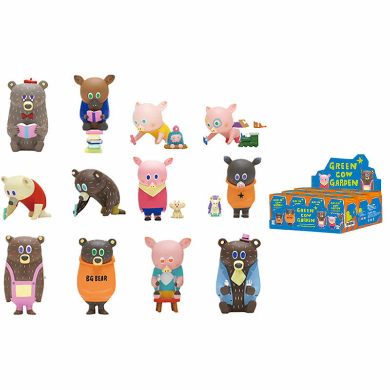 POP MART GREEN COW GARDEN Мини Коллекция Специальная Версия Мистические Боксы, Whole Set 12 Pcs, green
