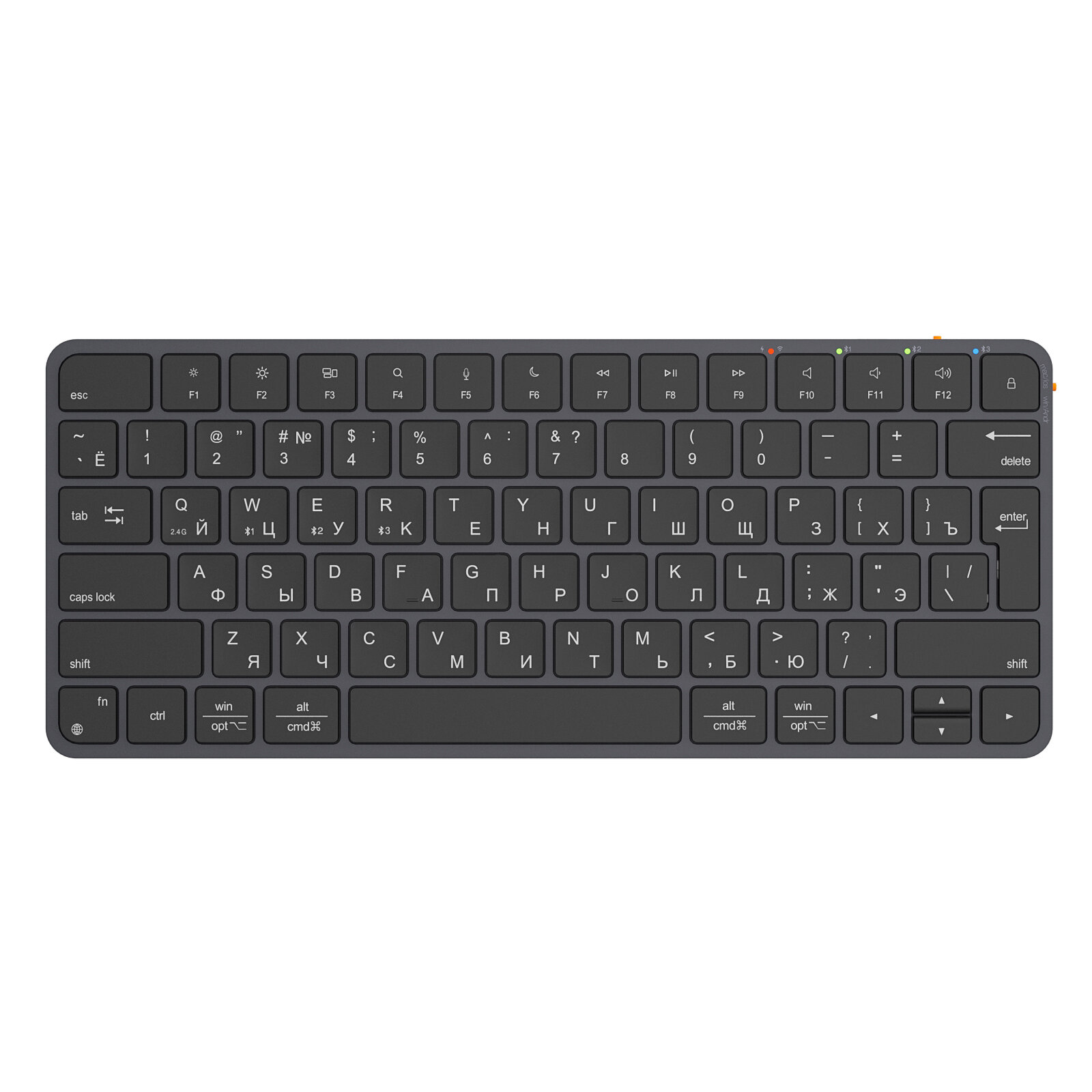 Низкопрофильная беспроводная клавиатура Meetion K210MW ножничная, черная