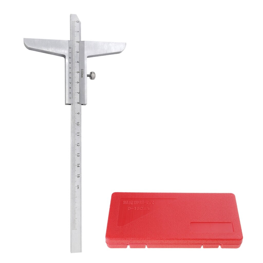 Штангенциркули Глубиной 0-150 мм Портативный Металлообрабатывающий Деревообрабатывающий Микрометр, Измерительный Инструмент, Совместимый для Глубокого Измерения