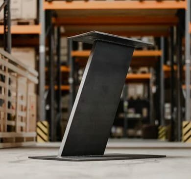 Металлическое дизайнерское подстолье / стиль Loft/ индивидуальное изготовление / порошковая окраска / Модель 01