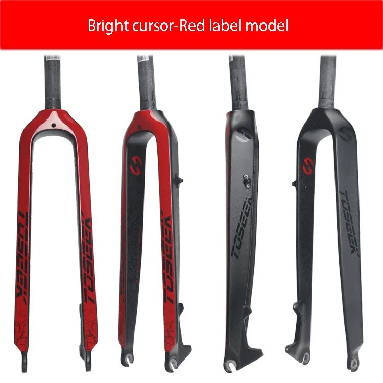 TOSEEK Карбоновая вилка для горного велосипеда Красный, 27.5 inches red
