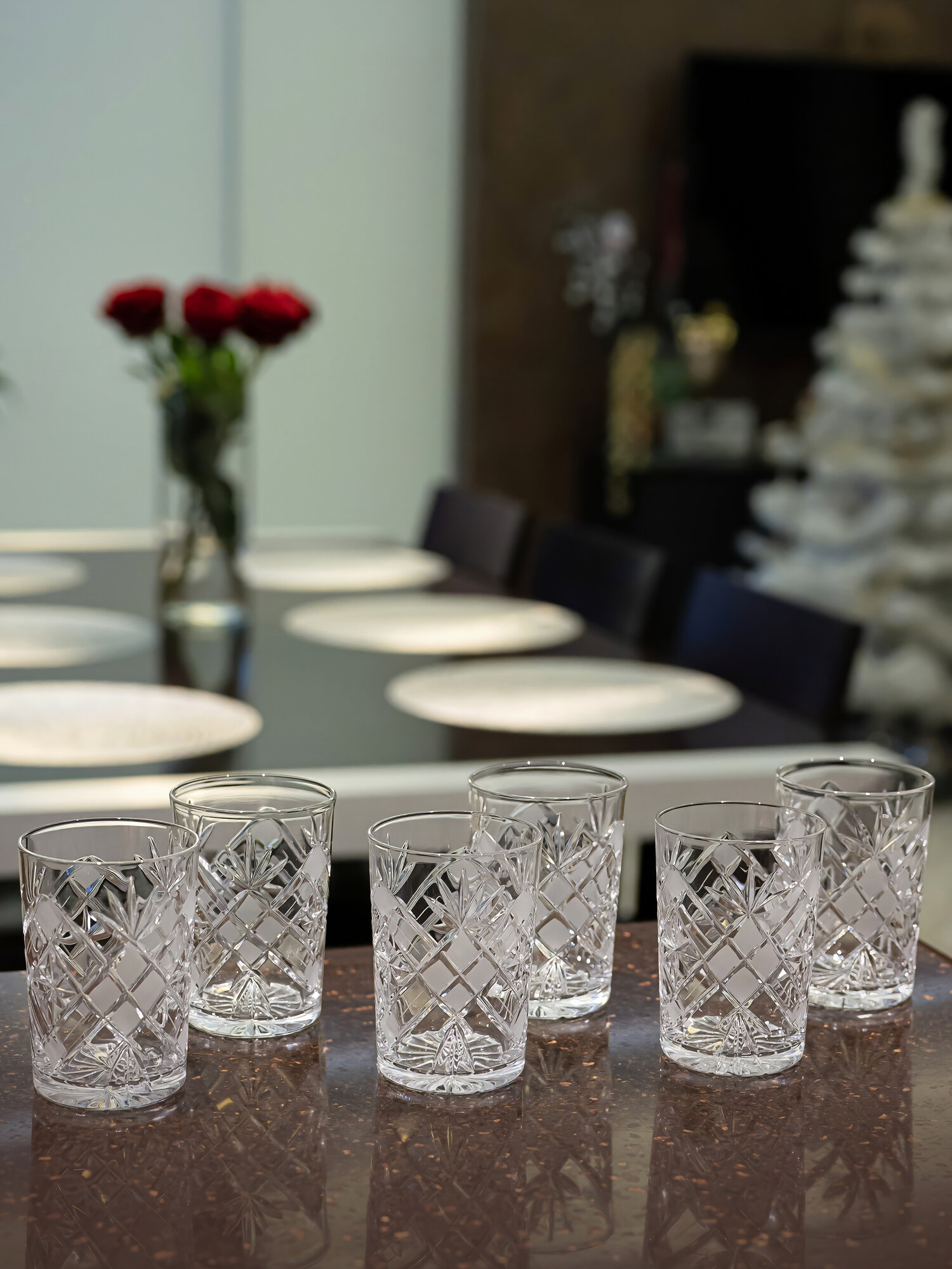 Хрустальные стаканы для воды/сока/напитков - 200 мл. (набор 6шт), Неман 8844-900/102