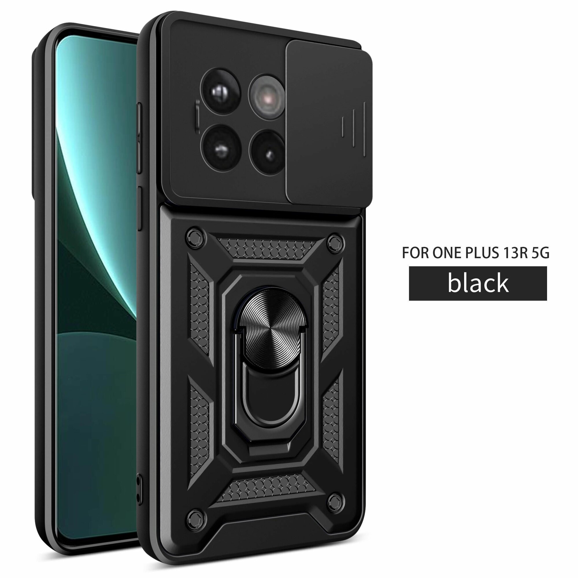 Чехол с кольцом Bumper Case для OnePlus 13R черный