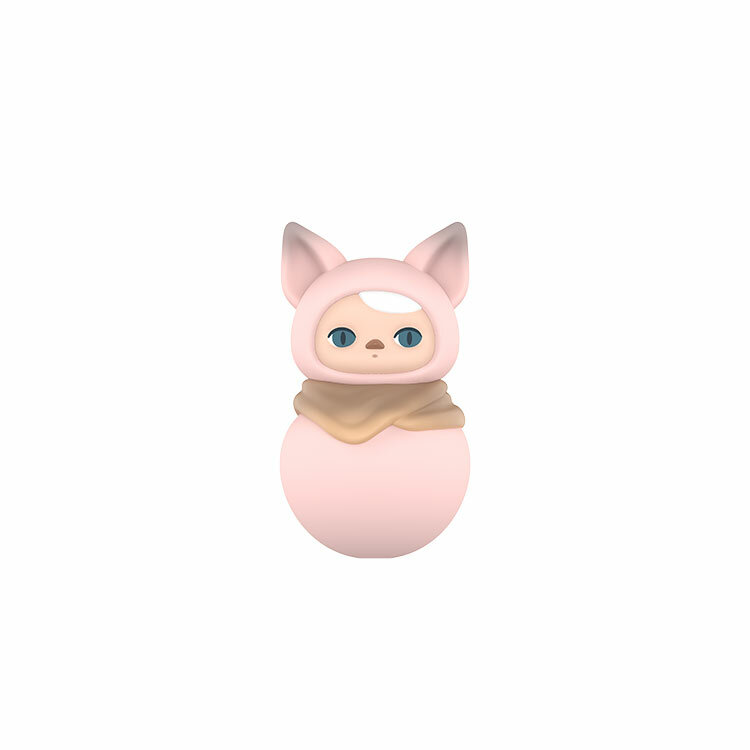 Коллекционная игрушка унисекс POP MART PUCKY Meowth Roly Poly Toys, Confirmed-without Fur Cat (Open)