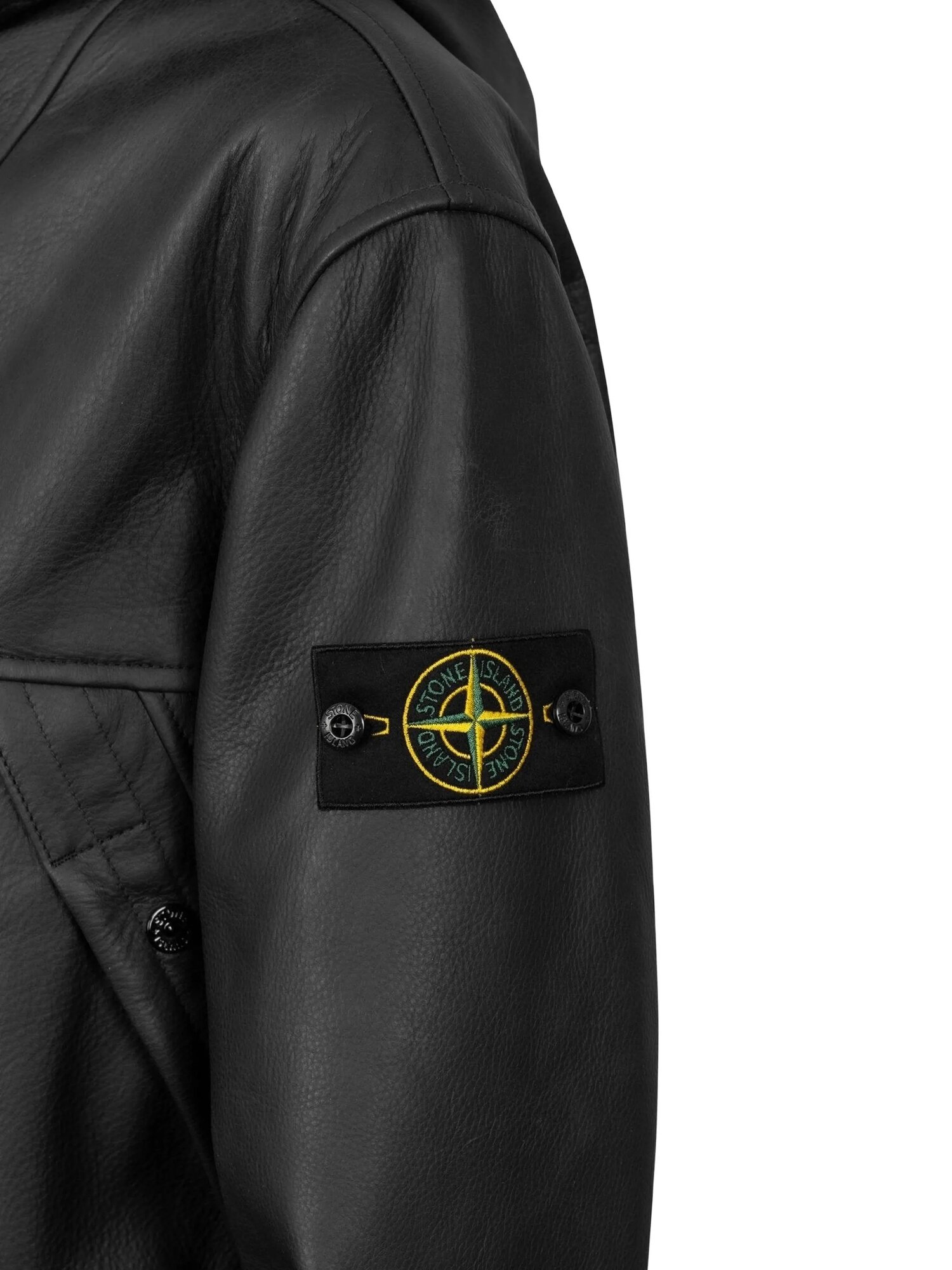 Куртка Stone Island Logo-detail bomber jacket, размер L, черный — фото 1