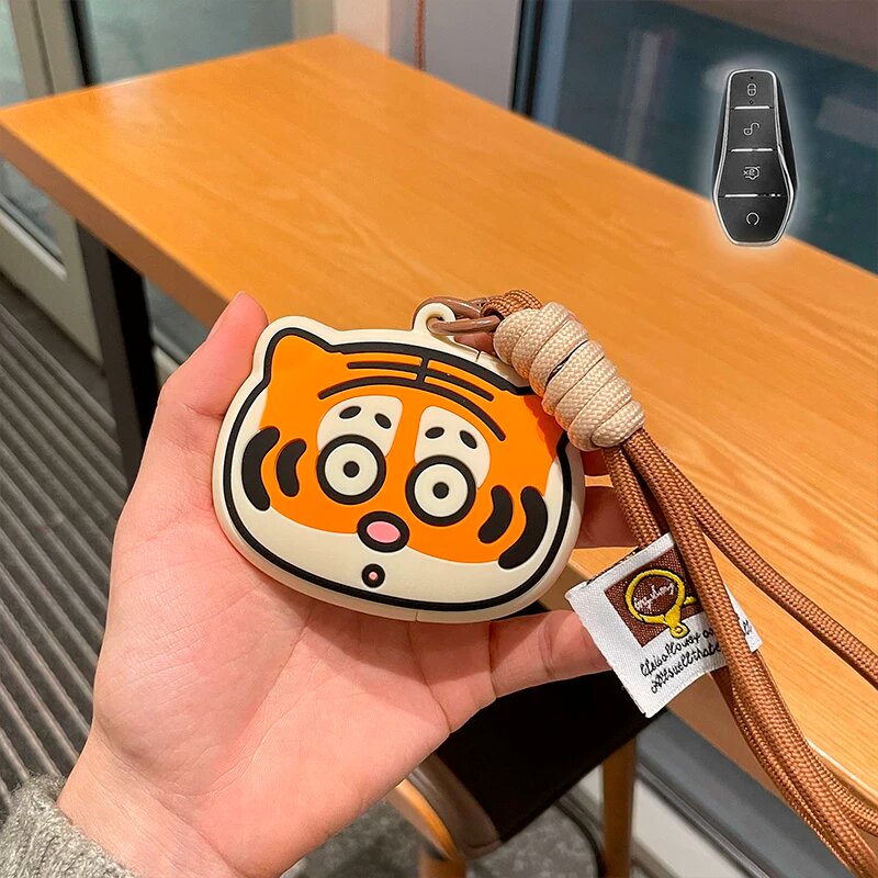 Подходит для чехла для автомобильных ключей BYD, милый женский EV Qin plusdmi Song Pro yuan max Tang mi dolphin e2e3