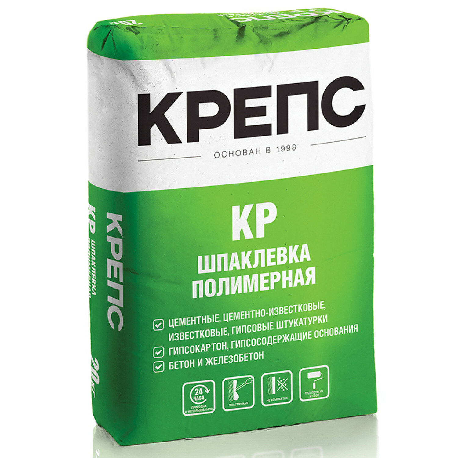 Шпаклевка полимерная для внутренних работ крепс КР, финишная, 20 кг