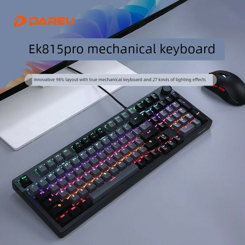 Механическая клавиатура Daryou EK815PRO Dream Encounter HIFI для ноутбука и офиса, проводная, для игр, с зелеными