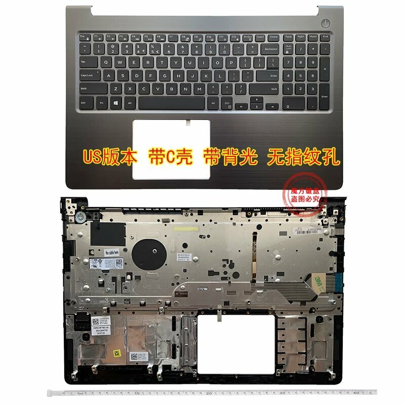 Подходит для клавиатуры Dell VOSTRO 15-5000 7580 5568 V5568 G5-5587 P72F P30E [Новый/Клавиатура + C Shell] (Без