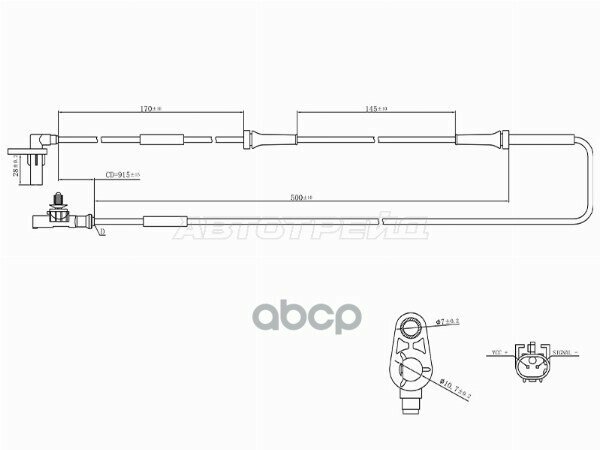 Датчик ABS FR LADA GRANTA 11-19/KALINA 04-13/PRIORA 07-18 RH=LH Sat арт. ST-31-0083