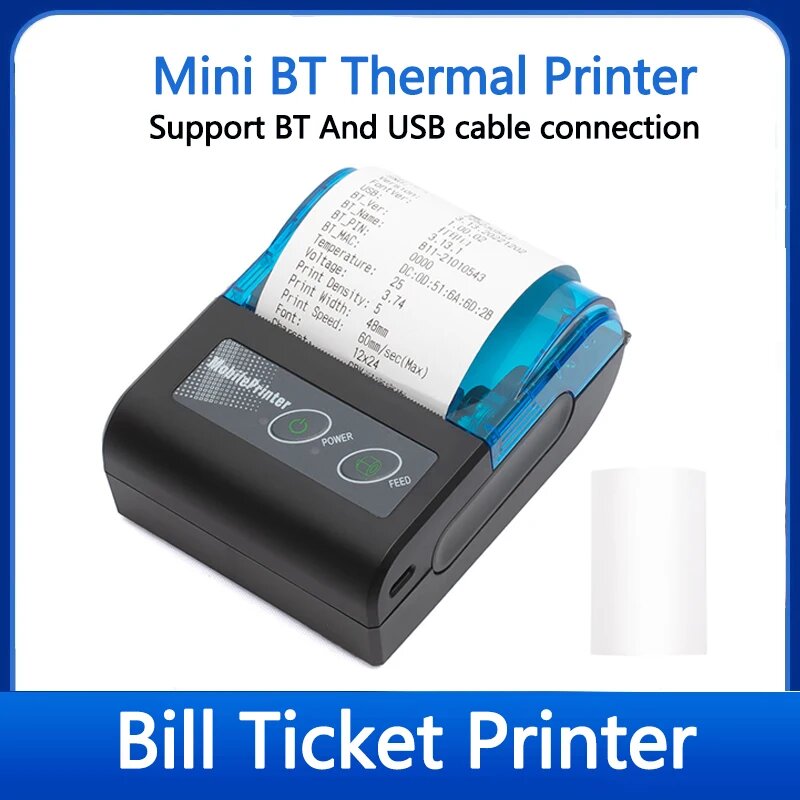 GOOJPRT 58 мм термопринтер для чеков US Plug, Printer Set — фото 1
