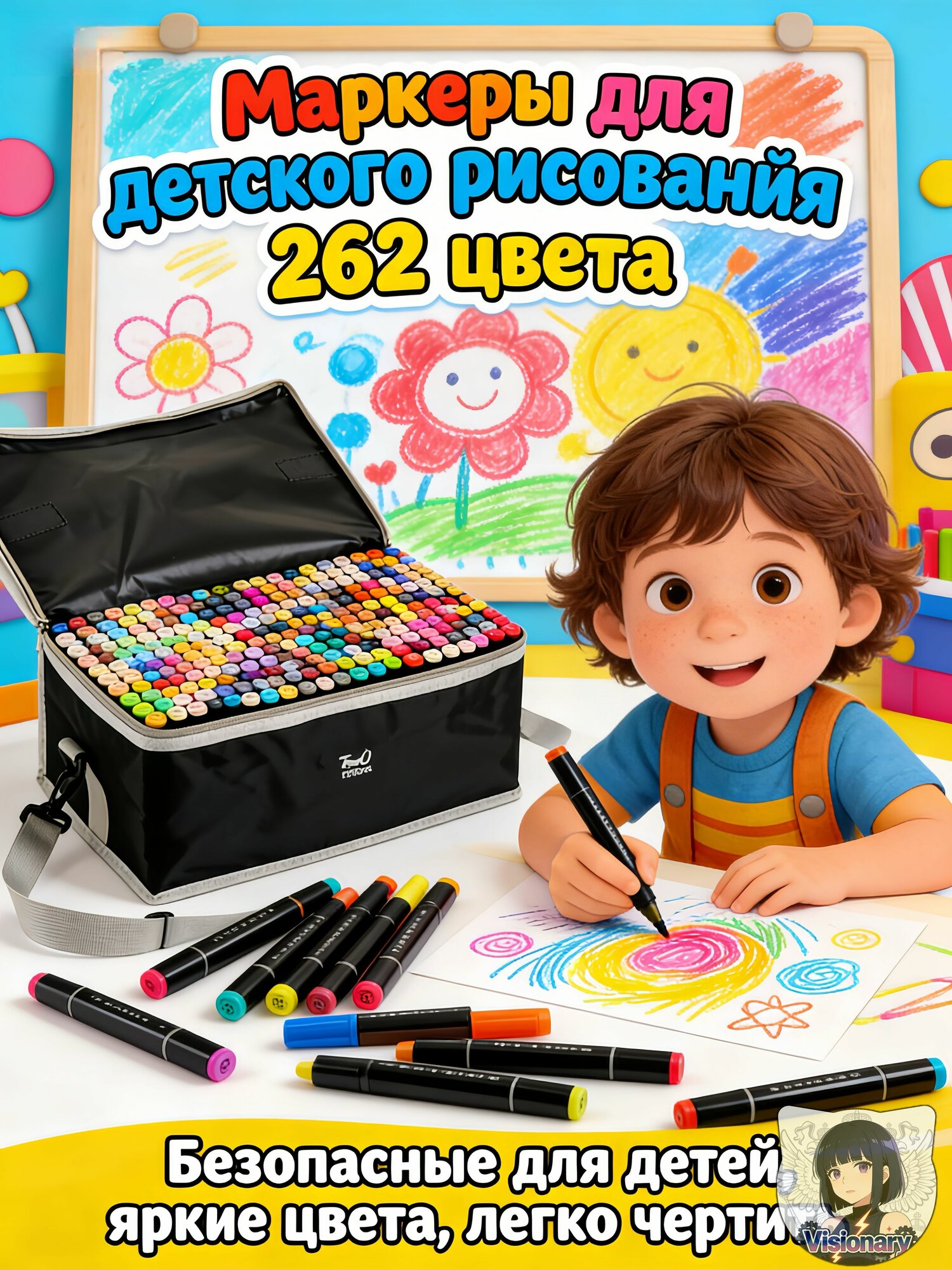 Маркер Спиртовой, толщина: 1 мм, 262 шт. для граффити, для скетчинга