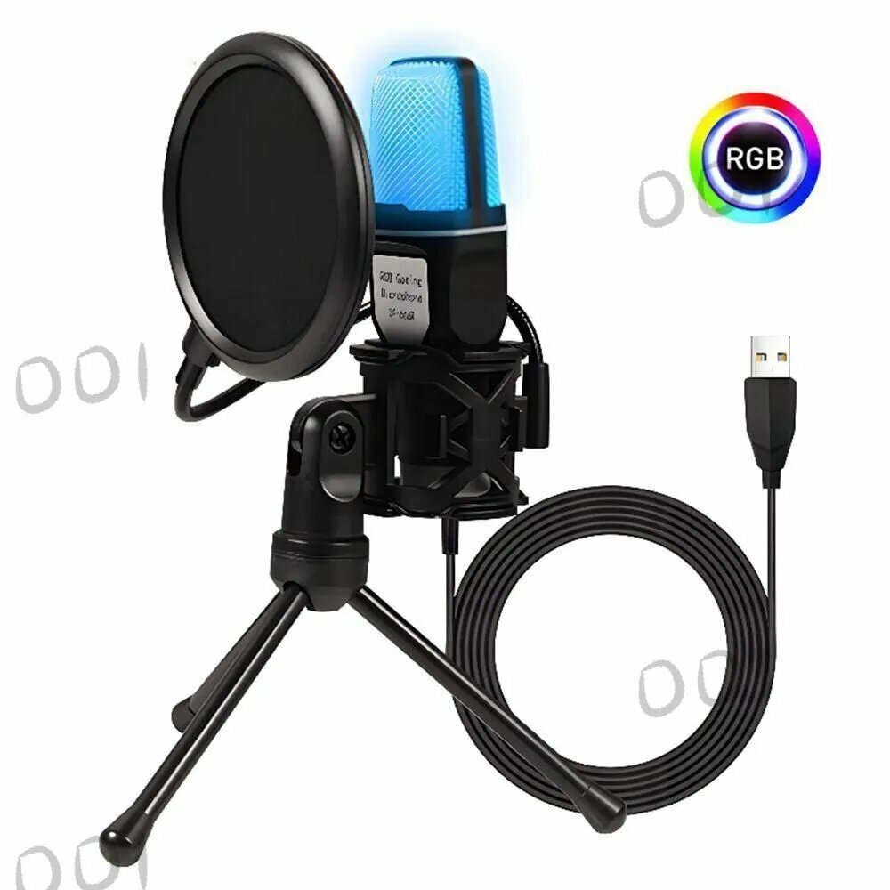 Микрофон игровой (для стриминга), черный