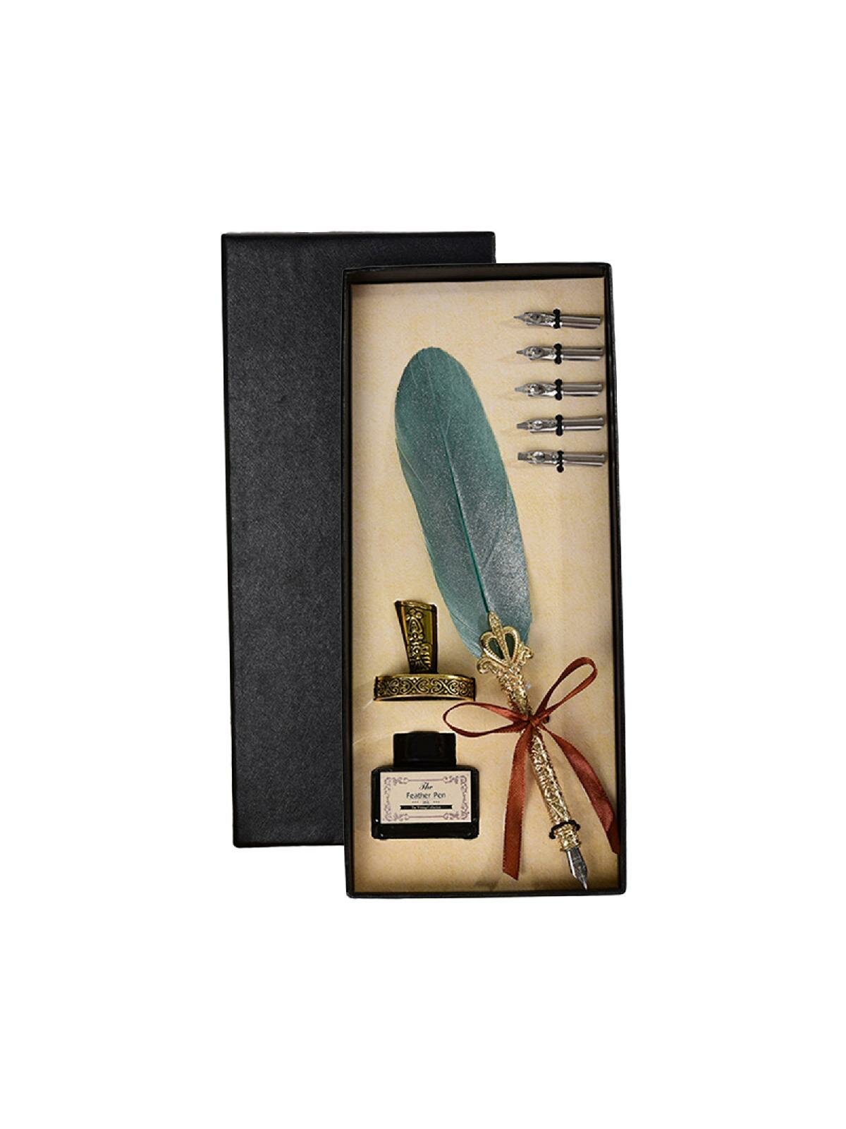 Перо Гусиное перо Винтажный набор перьевых ручек Dip Ink Нежная ручка для письма гусиной ручкой