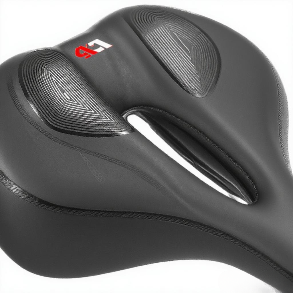 Седло для велосипеда с подушкой Bike Seat Padded для мужчин и женщин, MTB, горный, дорожный велосипед, велосипедный седал, материал: кожа PU + силикон + губка, стиль: Стиль A / Стиль B / Стиль C (по желанию), размер: 17*27*5.2 см / 6.7*10.6*2 дюйма, вес: