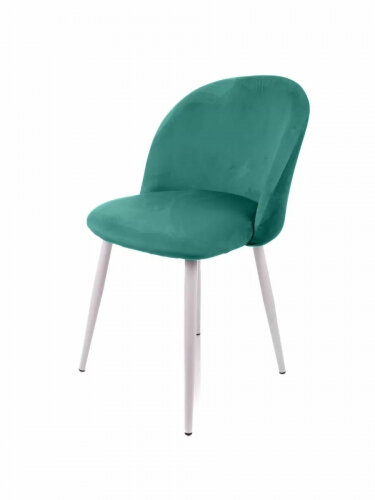 Стул домашний M-group бостон, изумрудный, белые ножки