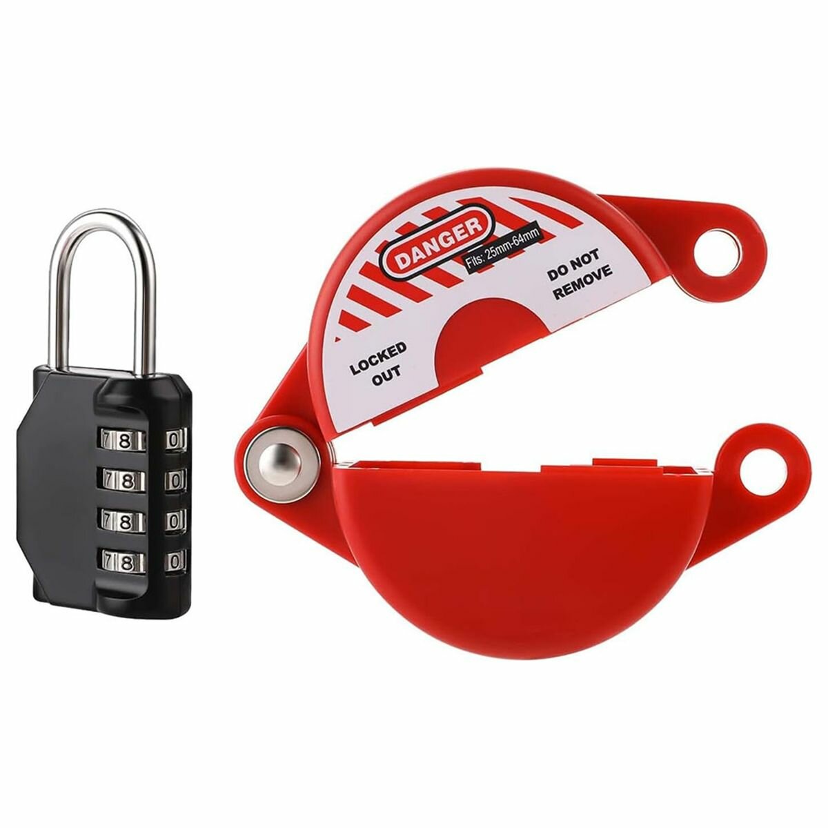 Устройство блокировки задвижки с кодовым замком, подходит для задвижек размером от 1 до 2 1/2 дюйма