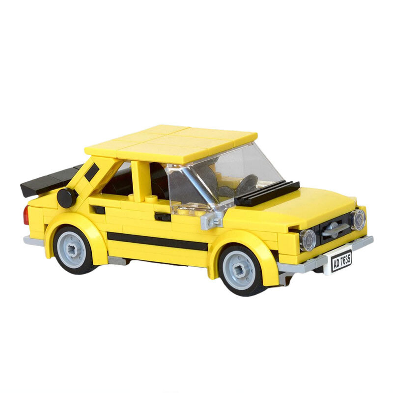 MOC-93968 Креативный строительный блок автомобиля Skoda 105, детский развивающий конструктор, кирпичная модель, игрушка