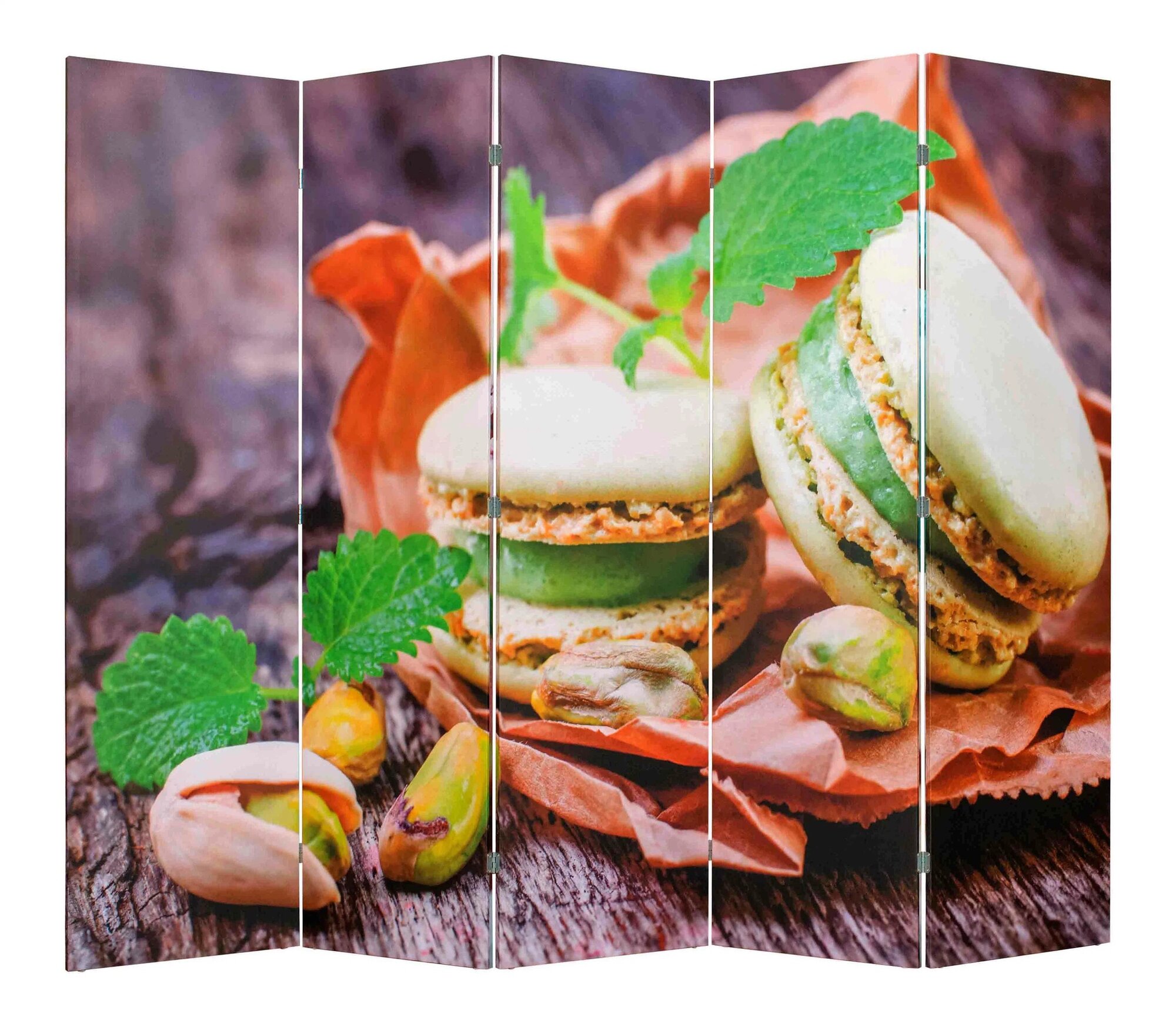 ПВХ ширма перегородка для зонирования Макарони 2 - 5, размер 177х235/47 см