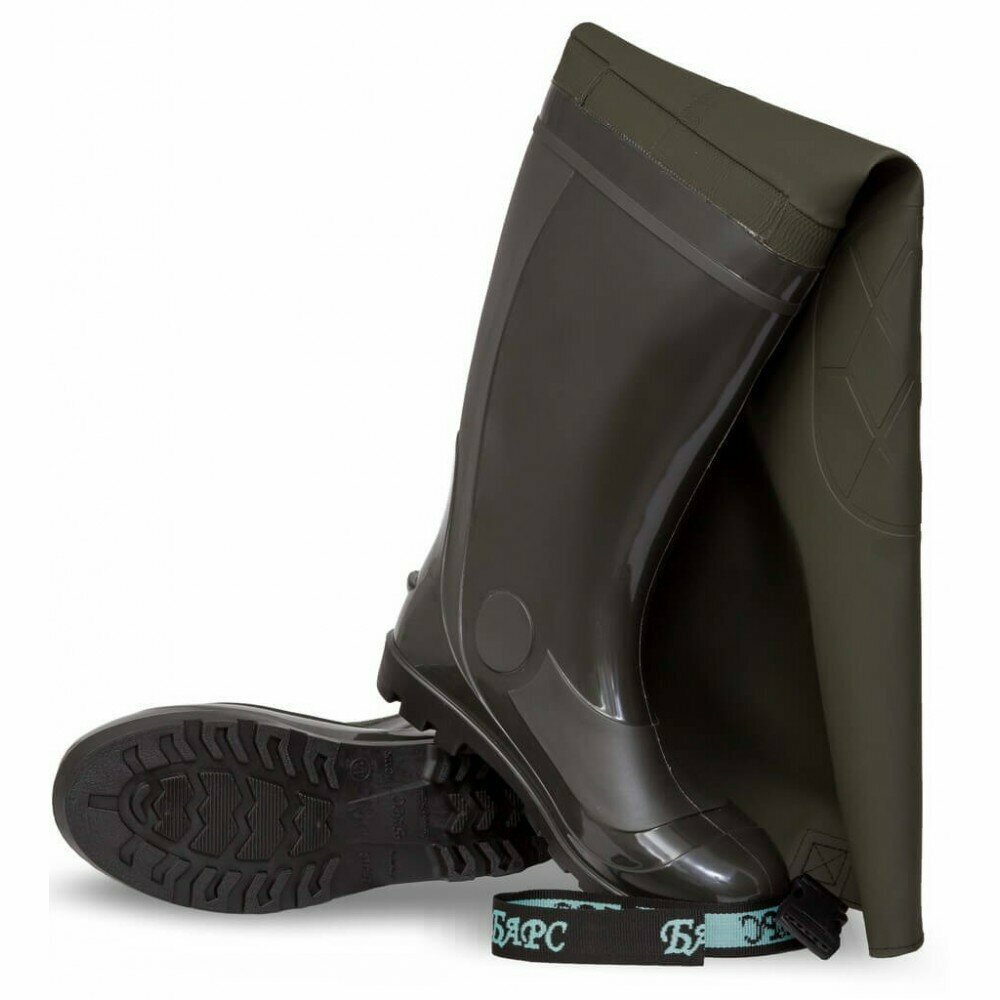 Сапоги рыбацкие Барс, винитол, мужские, 42 р-р, оливковые, непромокаемые