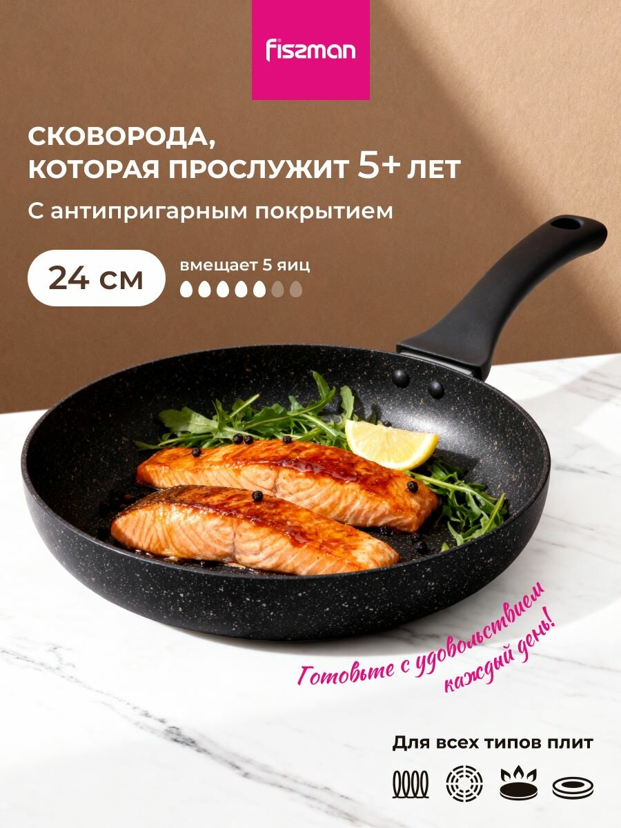 Сковорода с антипригарным покрытием для всех типов плит JILL 24 см