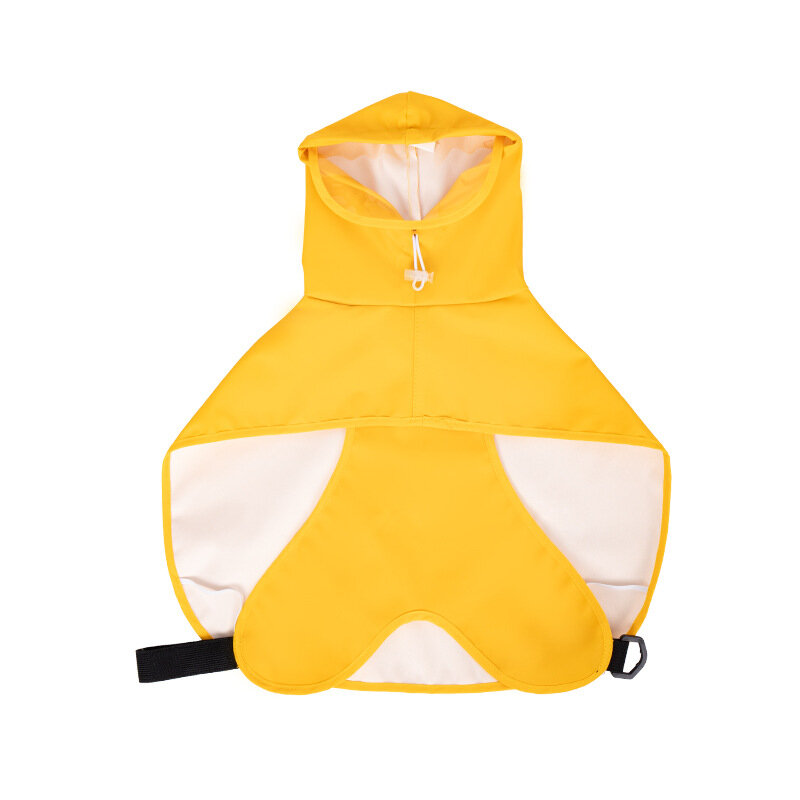 Дождевик для корги с поводком, водонепроницаемый, полное покрытие, дождевик для маленьких и средних щенков, одежда для шнауцеров