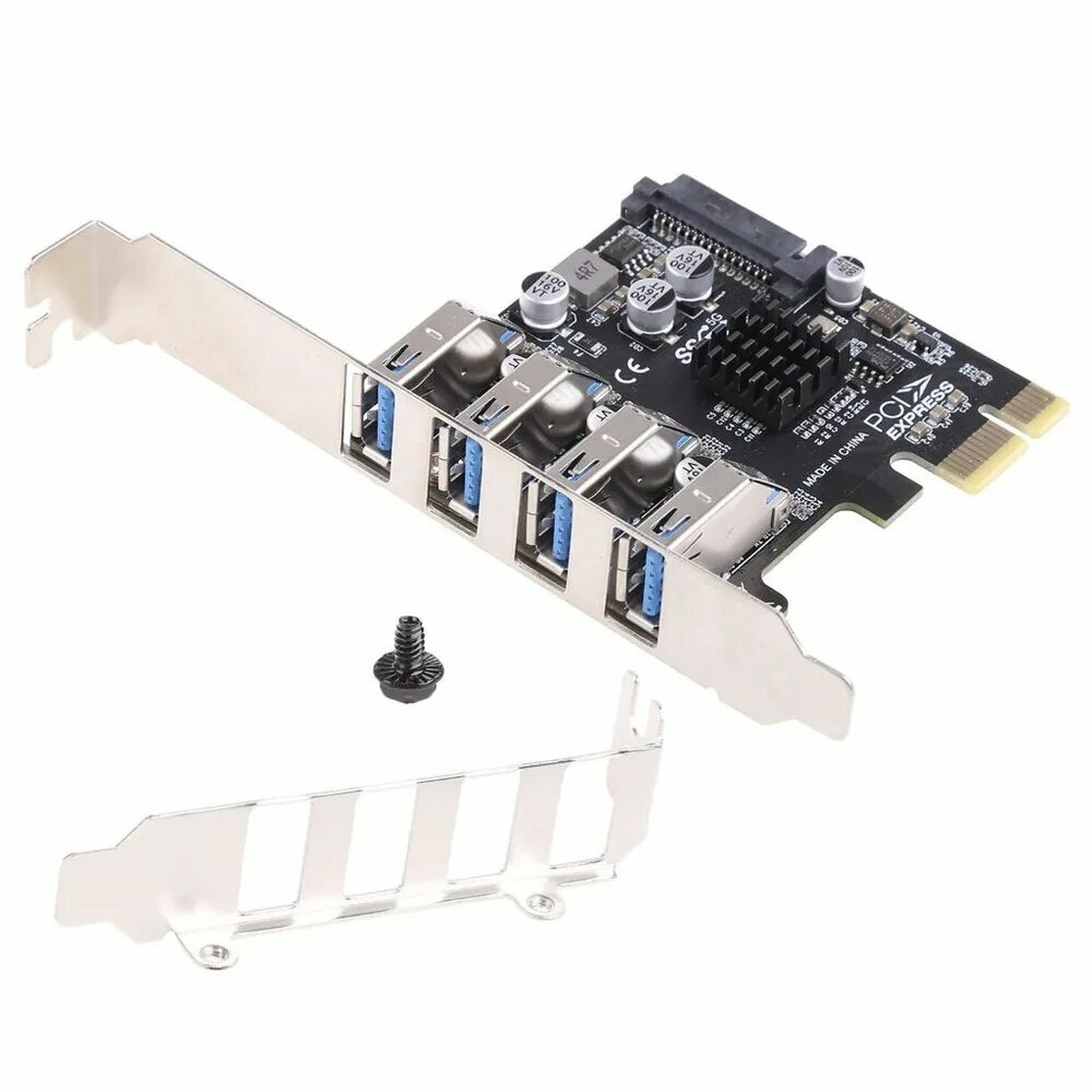 Портативный PCIE USB адаптер 4 порта для Express к PCI-e