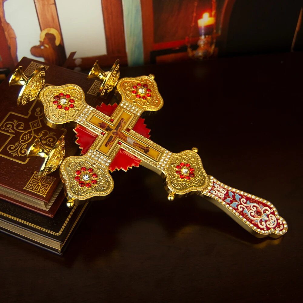 Православный металлический крест Gold Without Base