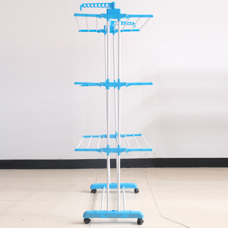 Металлическая сборка для дома, балкона, напольная сушилка для одежды и полотенец, сушилка для детских подгузников, мобильная