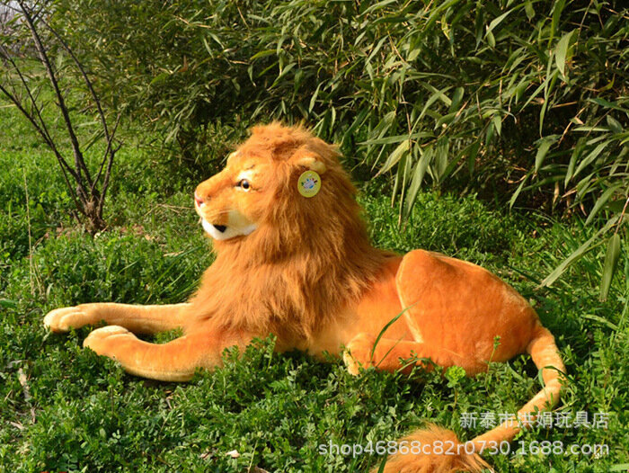 Реалистичная большая плюшевая игрушка льва, подушка, плюшевая игрушка льва, детская игрушка для мальчиков и девочек, напрямую от производителя