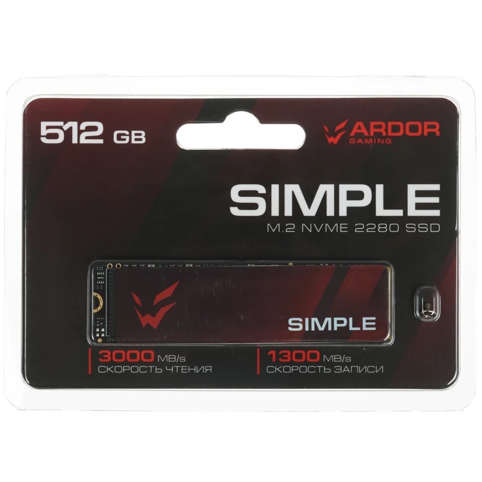 512 ГБ M.2 NVMe накопитель ARDOR GAMING Simple SI512TSHI, PCIe 3.0 x4