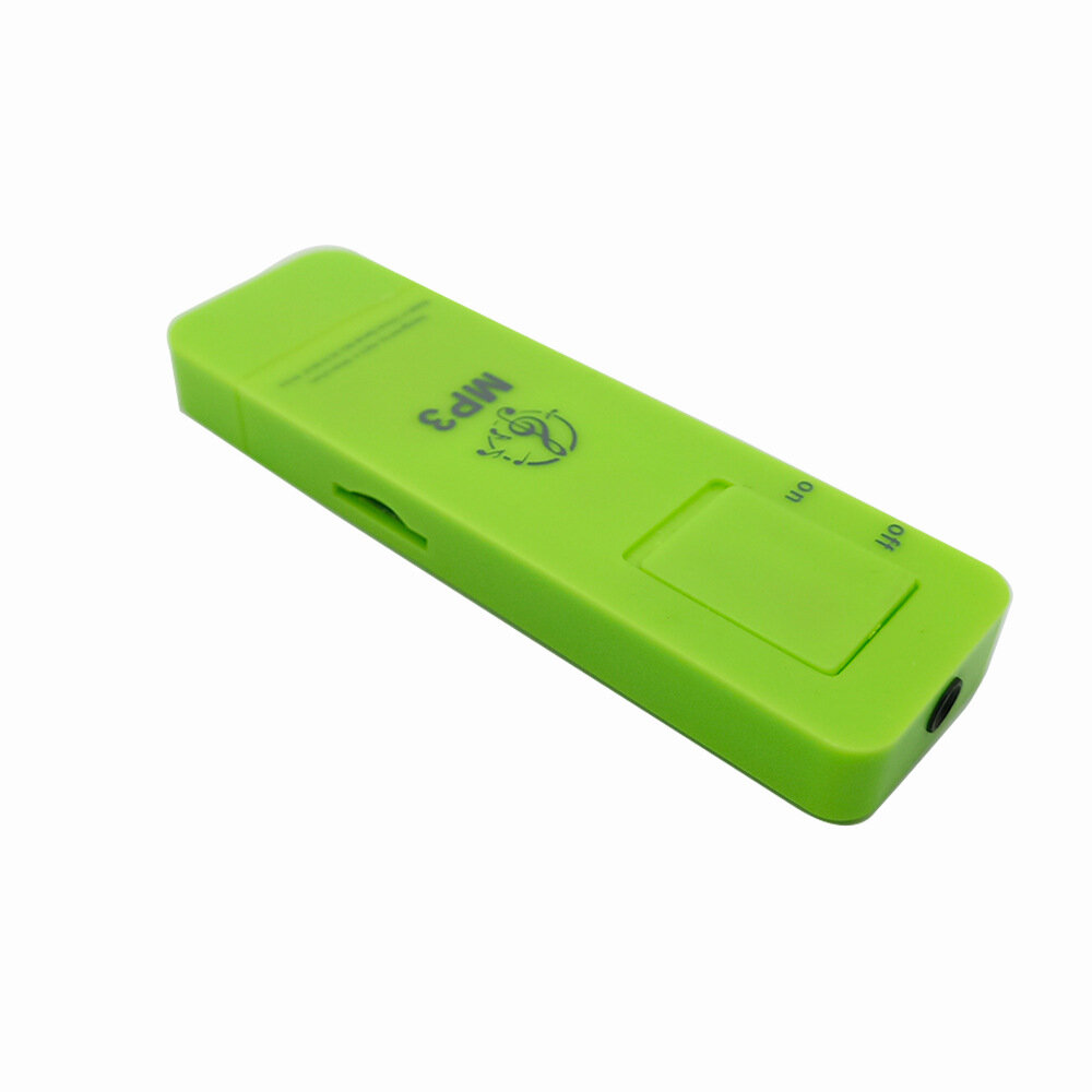 Новая карточка жевательной резинки MP3 прямой подключения USB порт флеш-карта MP3 студенческий MP3 портативный плеер зеленый MP3+наушники+OTG разъем+ремешок чехол