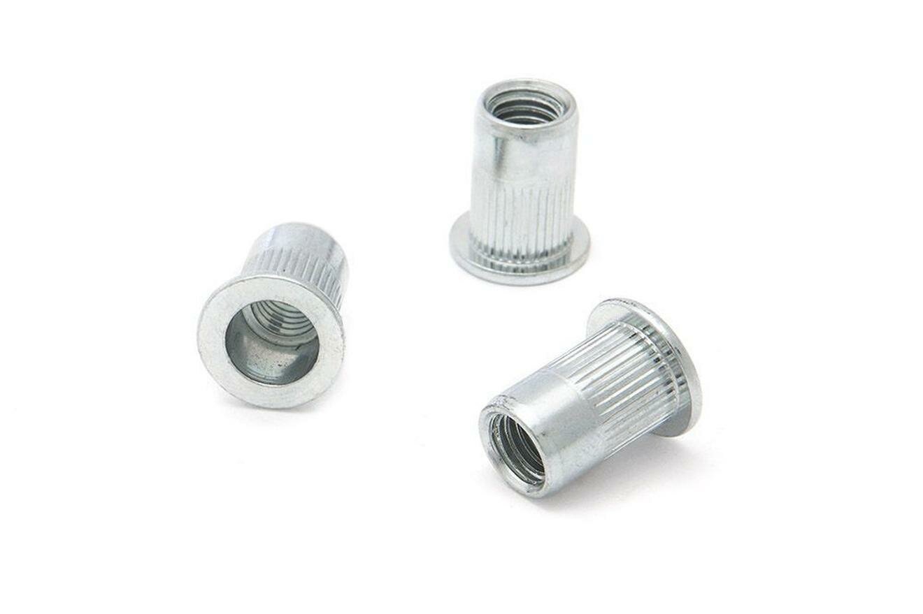 Заклёпки резьбовые стальные с насечкой М6x15 мм (50 шт в пакете) / Дело Техники