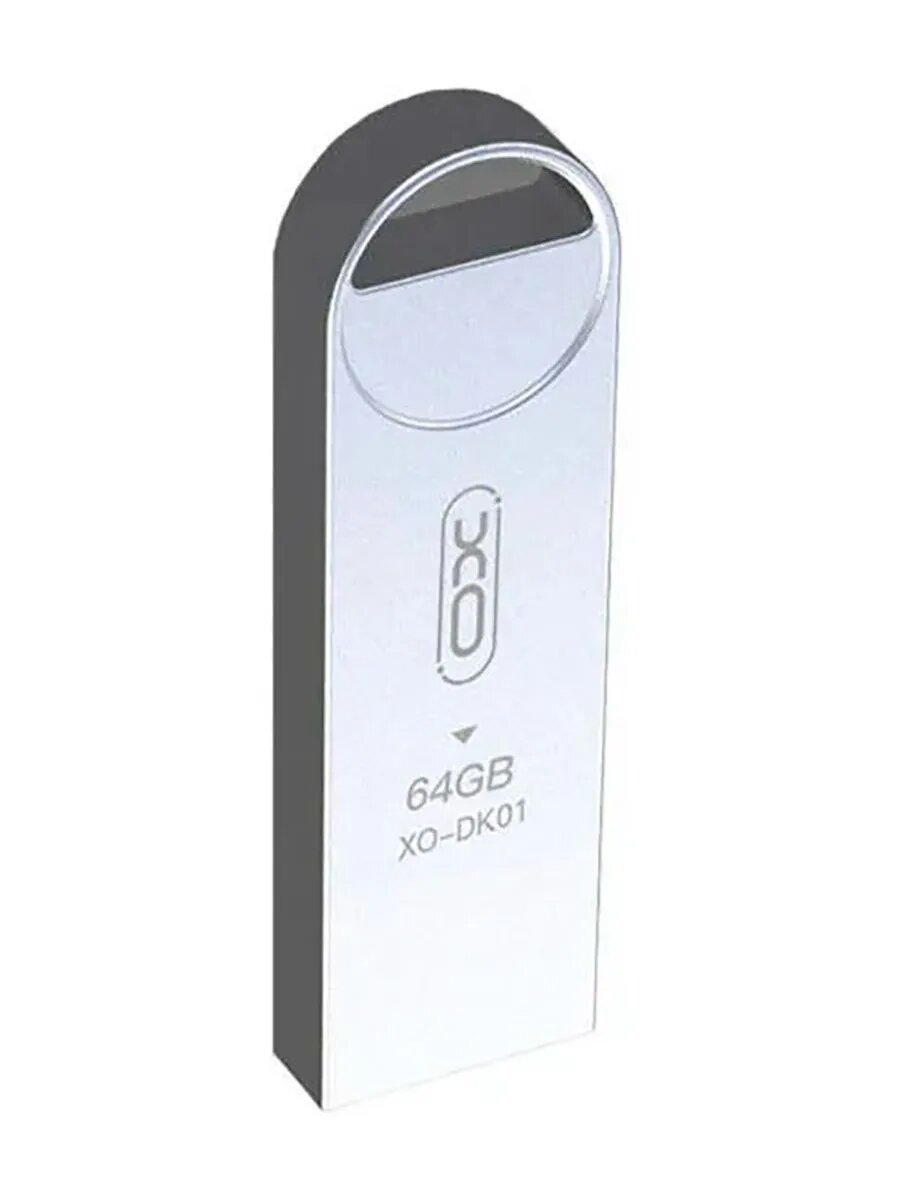 Внешний накопитель USB 2.0 XO DK01 64Gb, серебристый / флешка 64 ГБ