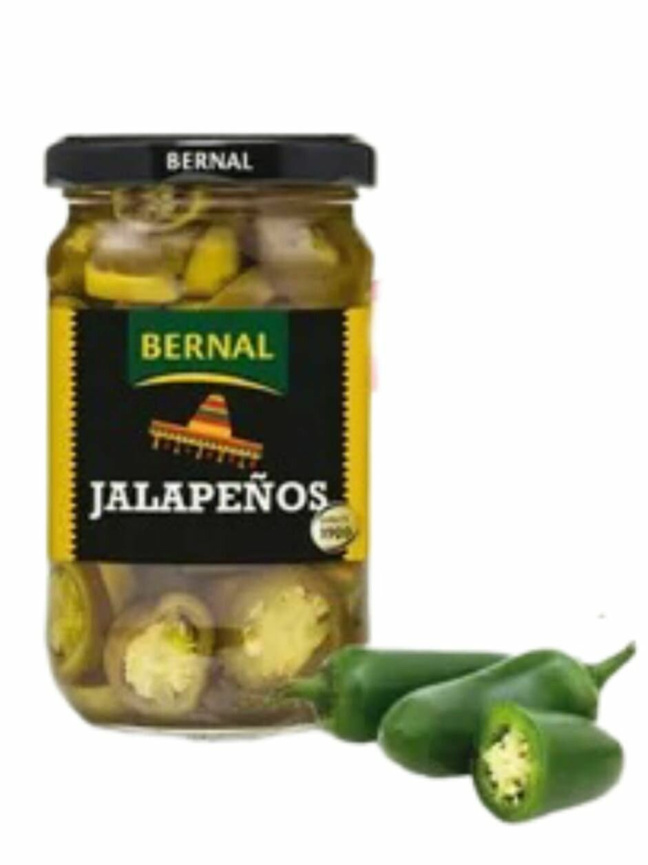 Маринованные перцы Халапеньо (Jalapenos), резаные, в маринаде, в стеклянной банке, 300г — фото 1