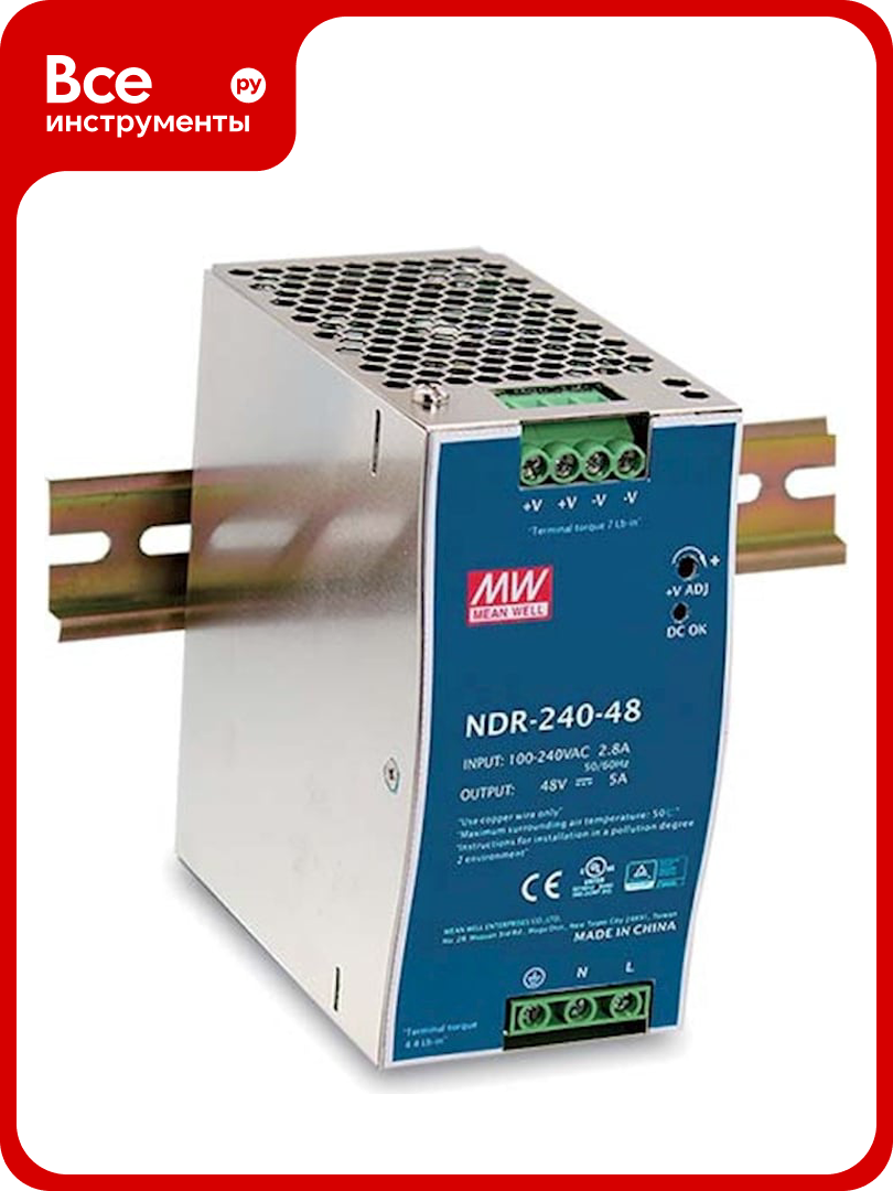 Источник питания Mean Well AC/DC NDR-240-48 Т02290106