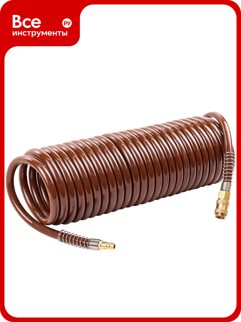 Шланг витой полиуретановый FORSTIME 10мм х 14мм х 10м с быстроразъемами FT-1410-10M(64589)